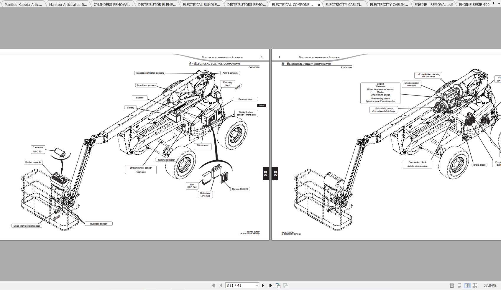 Manitou Articulated Jib Platform 200 ATJ Repair & Operator Manual