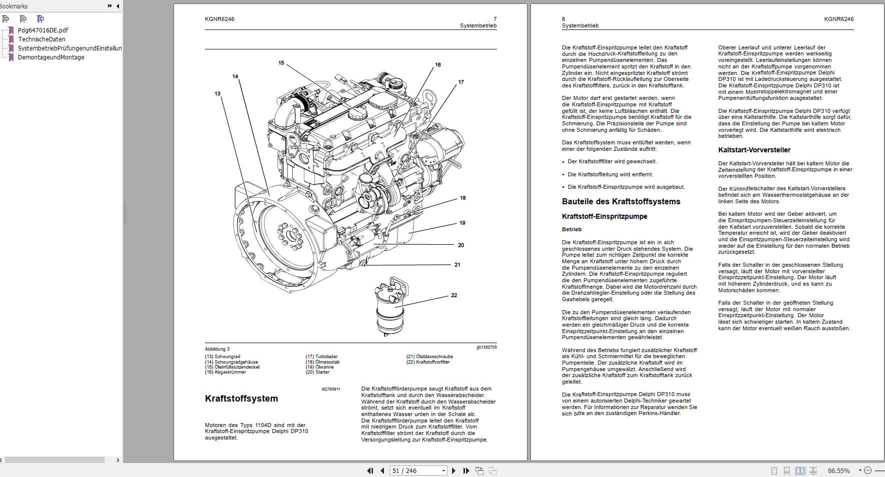 Manitou Perkins Engine 1104D Euro 3 80CV 100CV Repair Manual 647016DE