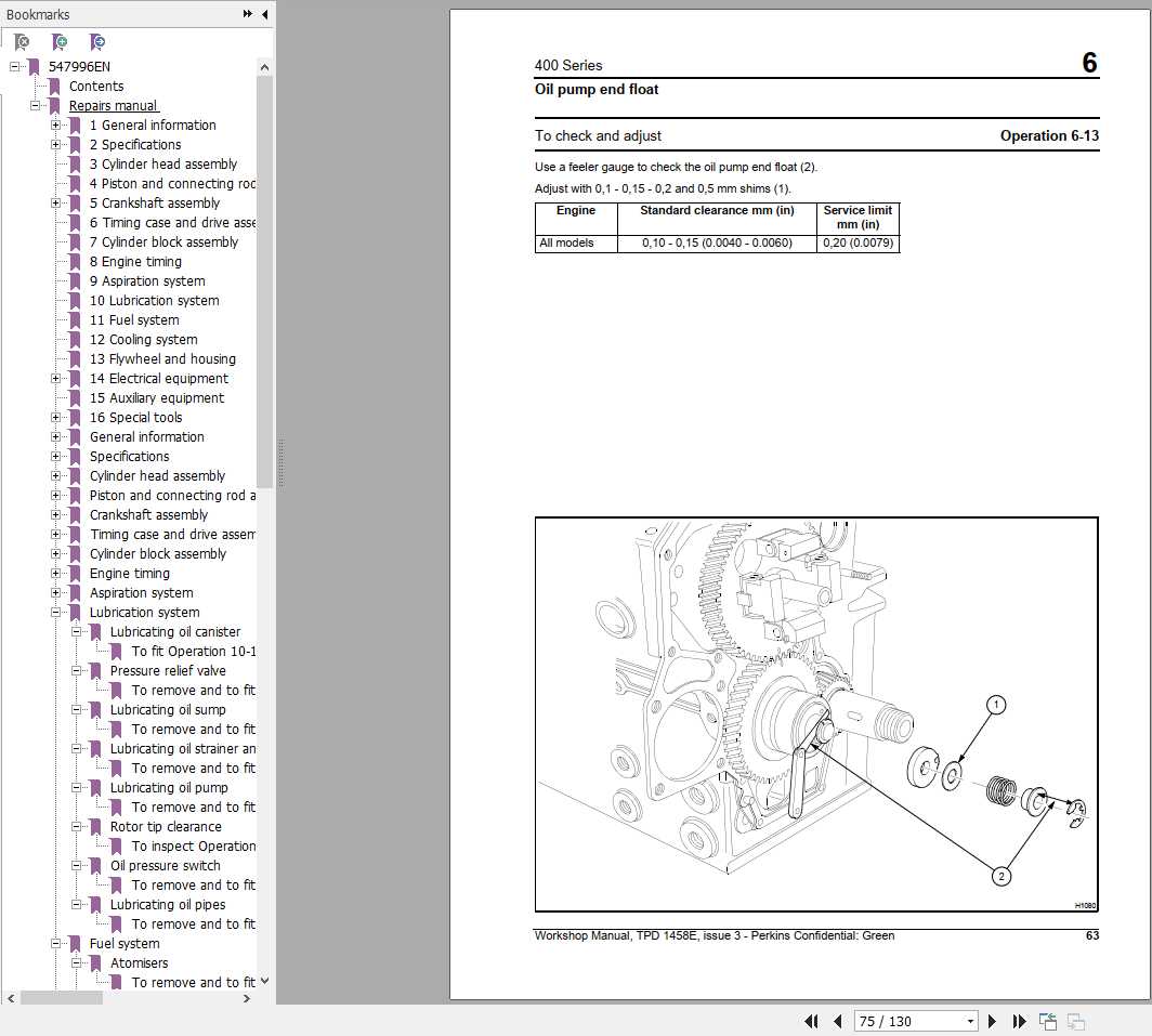 Manitou Perkins Engine Serie 400 Repair Manual 547996EN