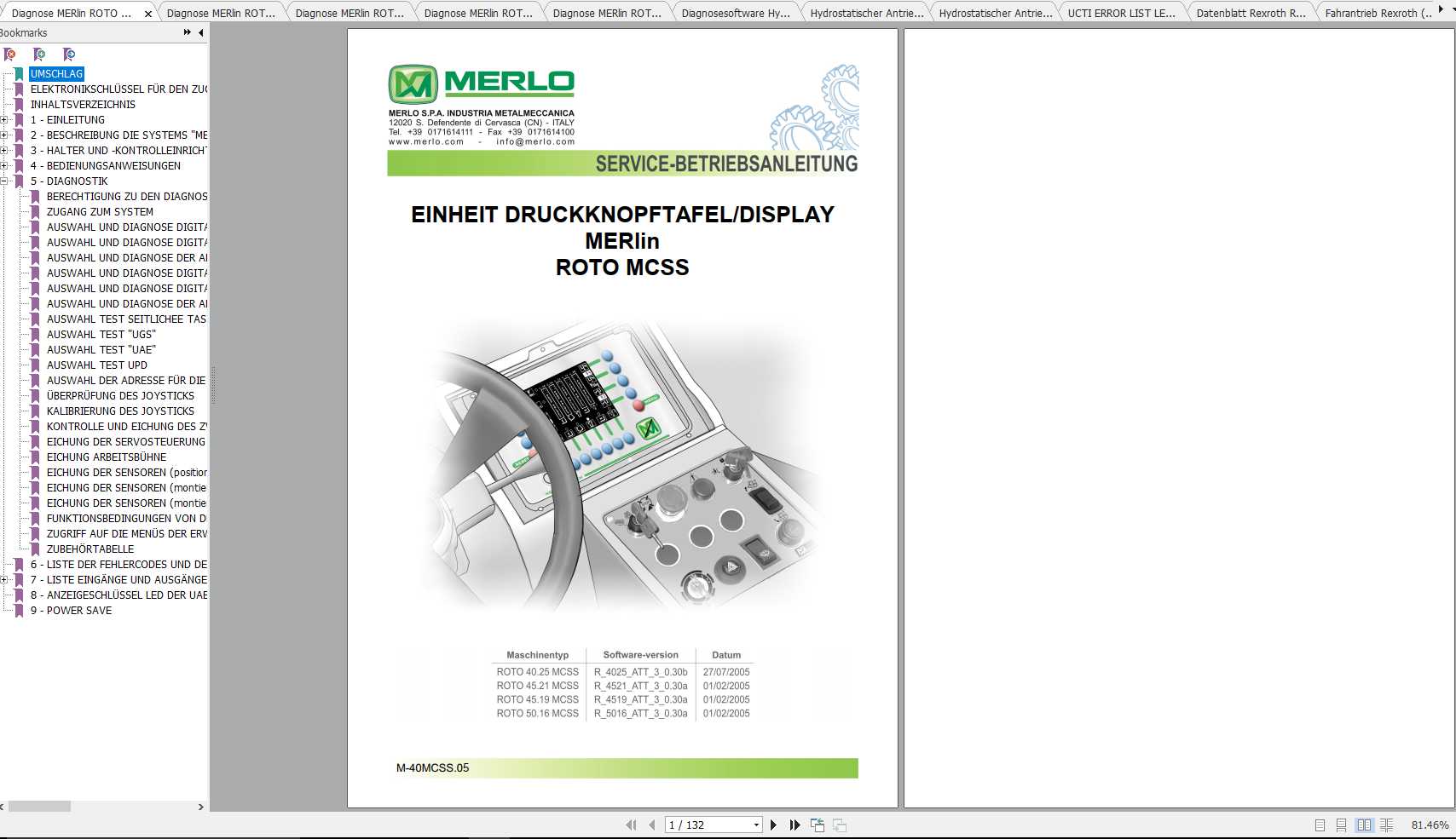 Merlo ROTO MCSS (R40.25 - R40.26 - R40.30 - R45.19 - R45.21, R50.16 ...