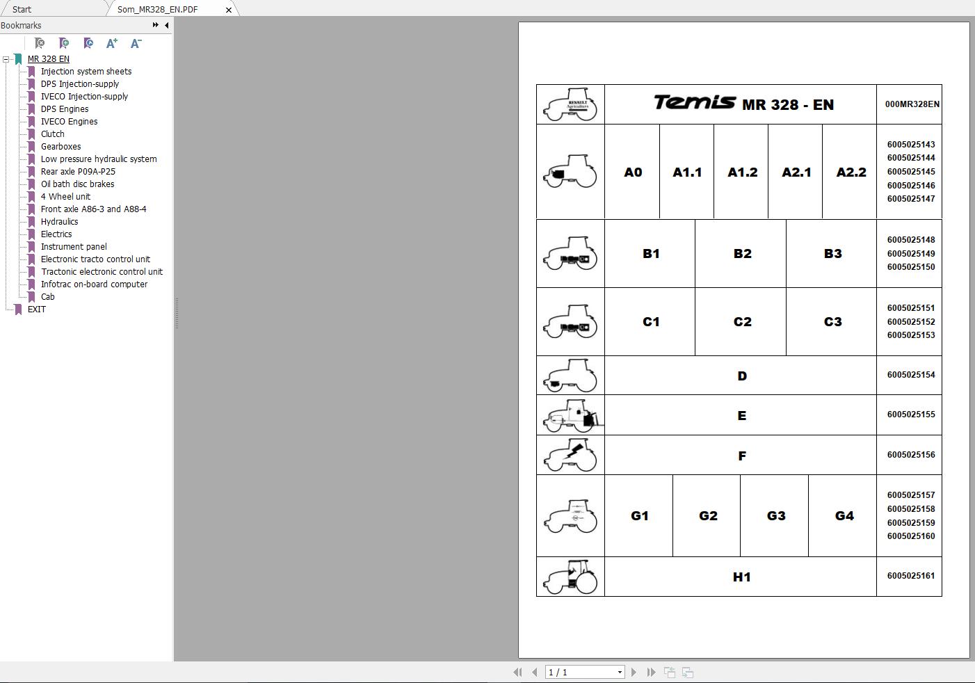 Claas Tractor TEMIS 550 Repair Manual EN