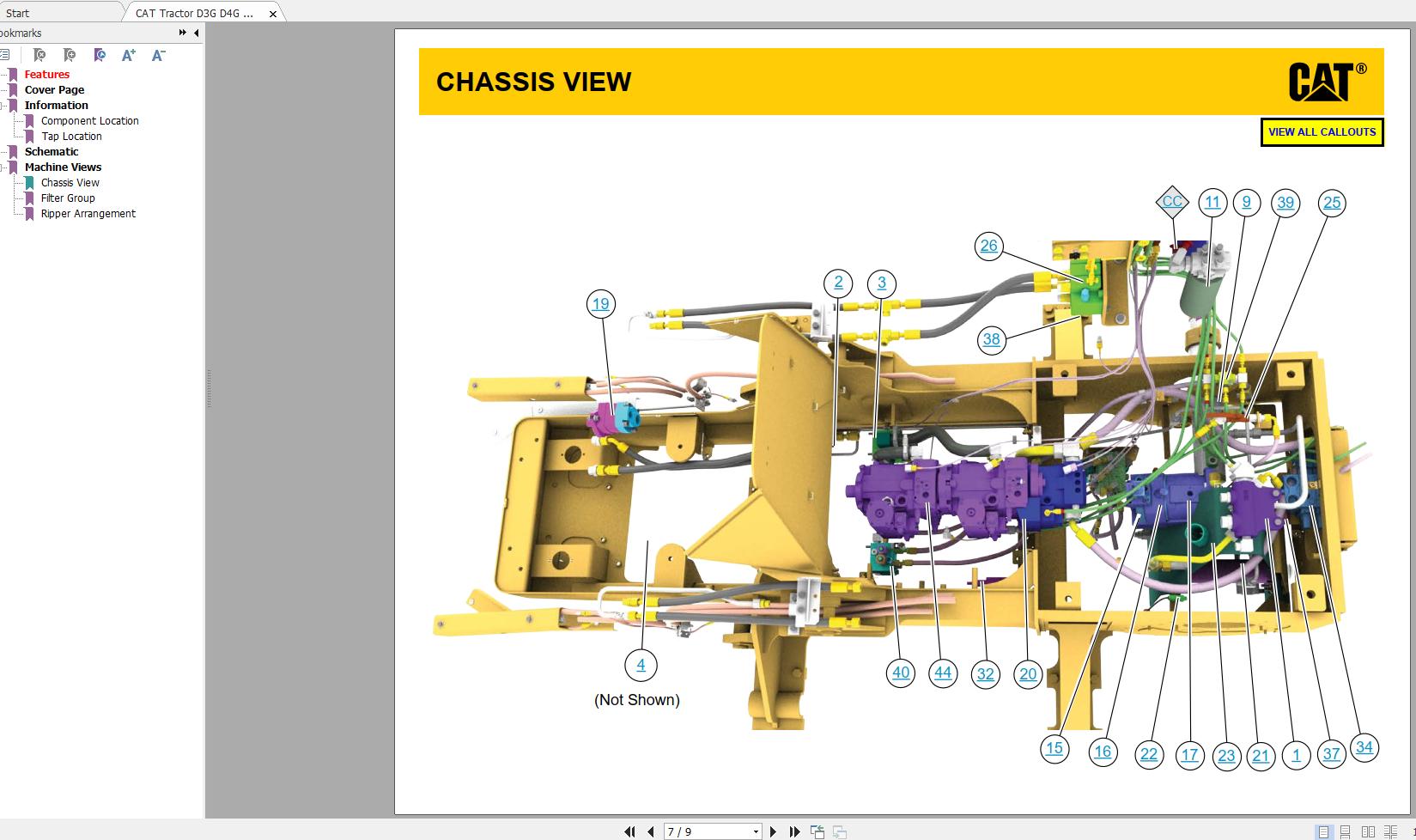 CAT Tractor D3G D4G D5G with 3046 Engine Hydraulic System - Schematics ...