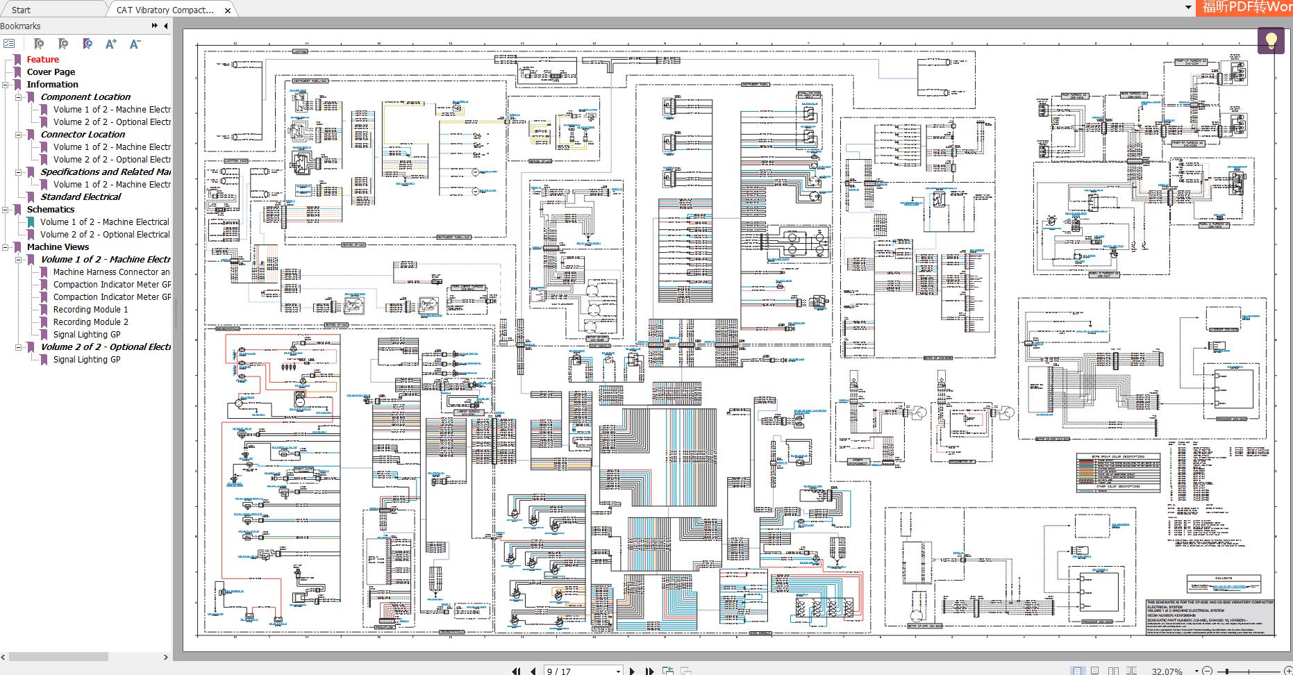 CAT Vibratory Compactor CP-533E & CS-533E Electrical System - Schematic ...