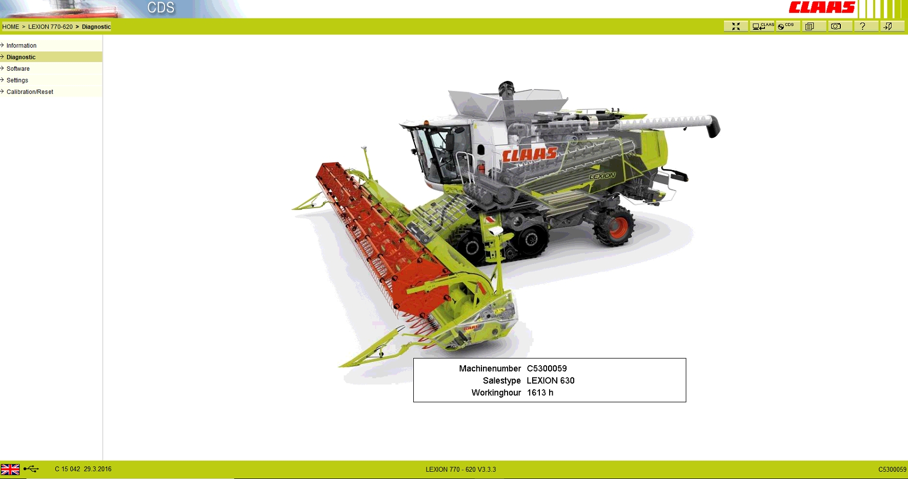 CLAAS Diagnostic System Claas Interface Key Activation