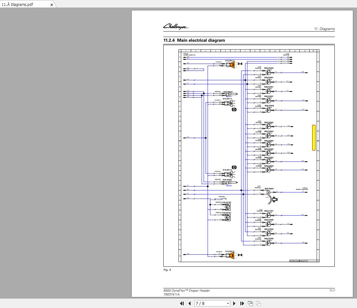 Challenger EU DYNAFLEX DRAPER HEADER 9300 Schematic PDF EN