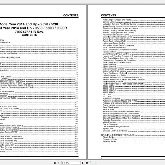 Challenger EU ROTARY COMBINE 540C 550C 560C Schematic PDF EN