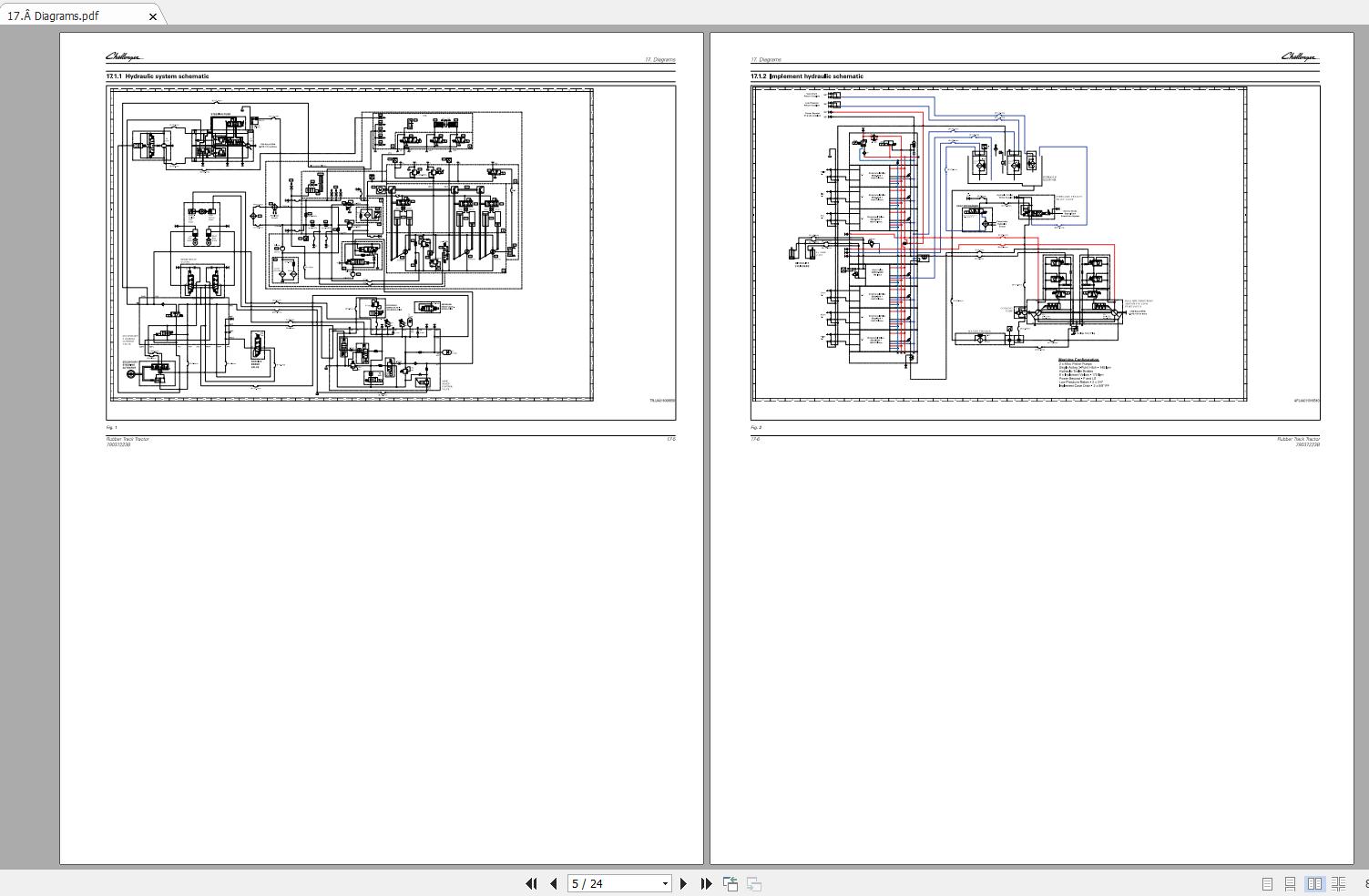 Challenger EU RUBBER TRACK Tractor MT738 MT740 MT743 Schematic PDF EN