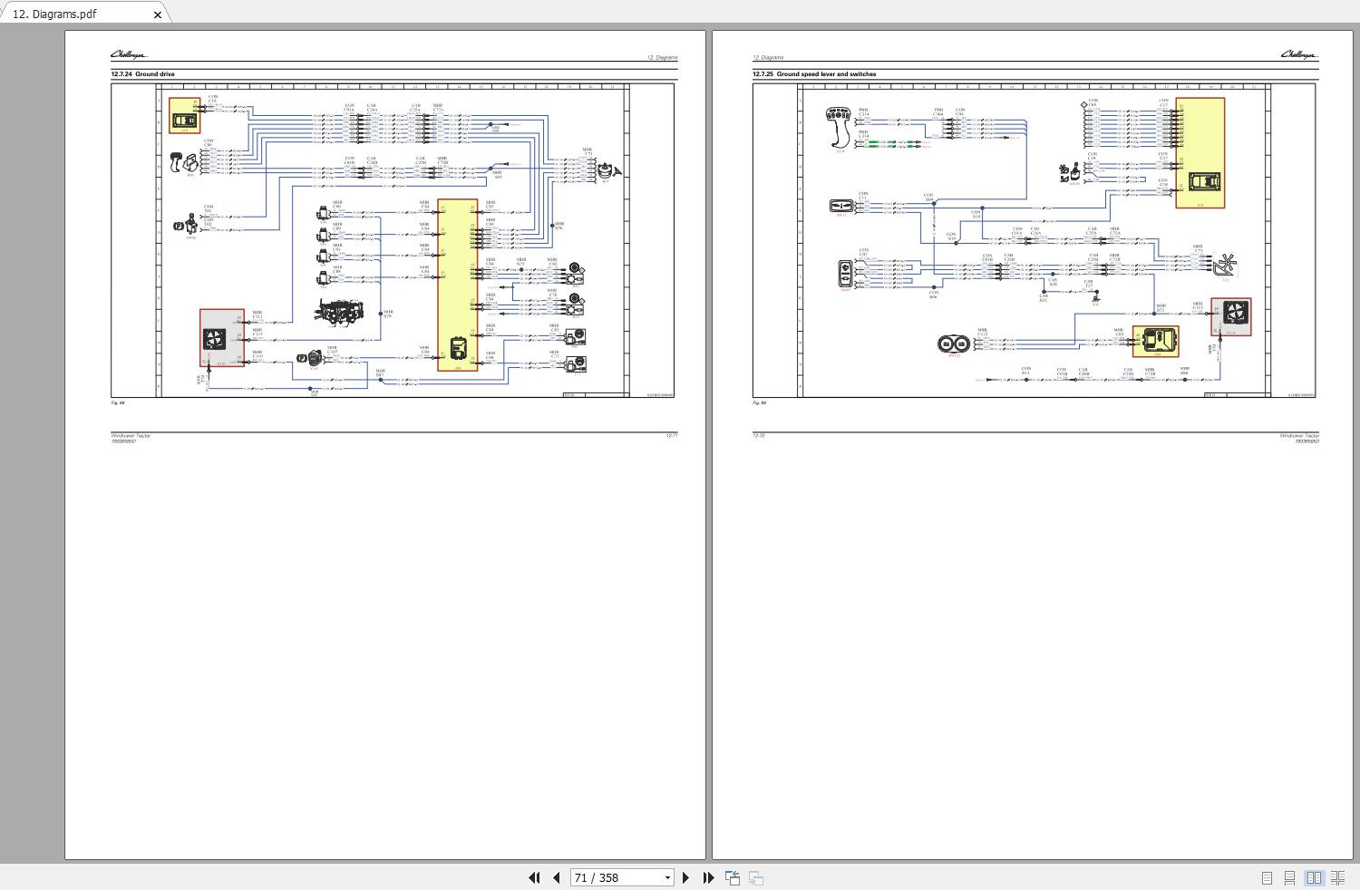 Challenger EU WINDROWER TRACTOR WR9840 WR9860 WR9870 Schematic PDF EN