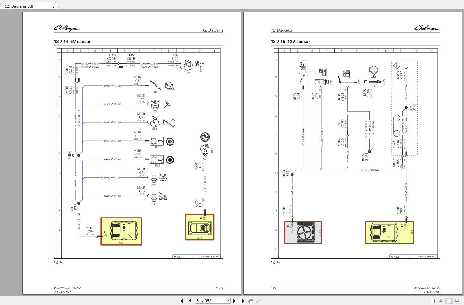 Challenger NA WINDROWER TRACTOR WR9840 WR9860 WR9870 Schematic PDF EN