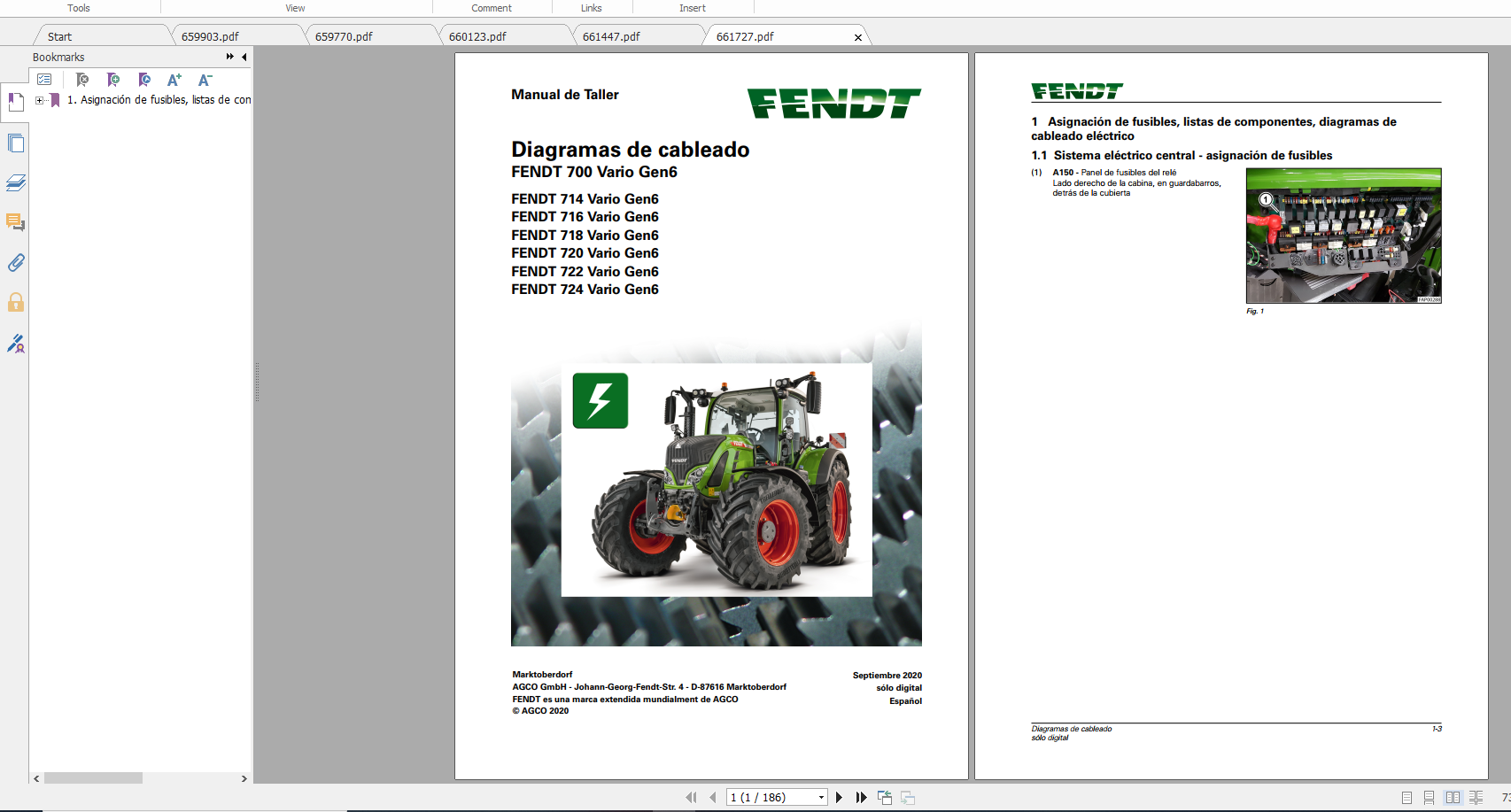 Fendt Tractor 700 Vario Gen6 VIN 760-765 Diagram, Operation Manual ...