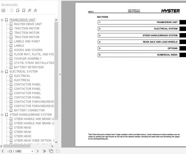 Hyster Electric Motor Hand Trucks E142 (T5XT) Parts Manual 897518