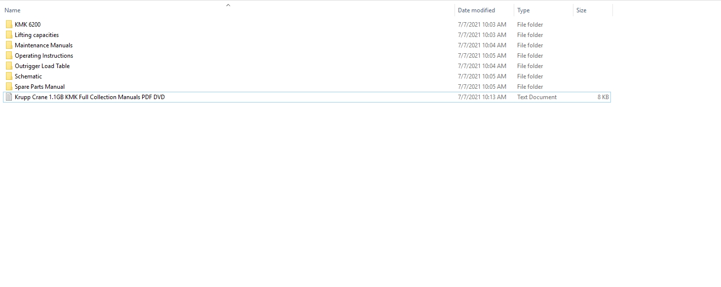 Krupp Crane 1.1GB KMK Full Collection Manuals PDF DVD