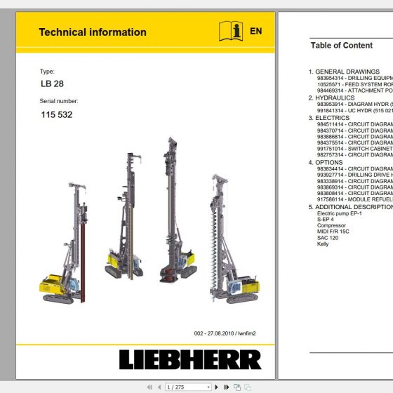 Liebherr Electrical and Hydraulic Schematic Diagram R904C-R984C FR