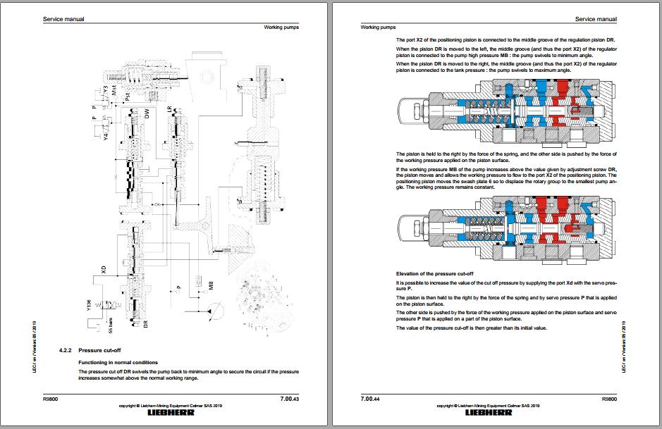 Liebherr Mining Crawler Excavator R9800 1658 48027 12-2020 Service Manual