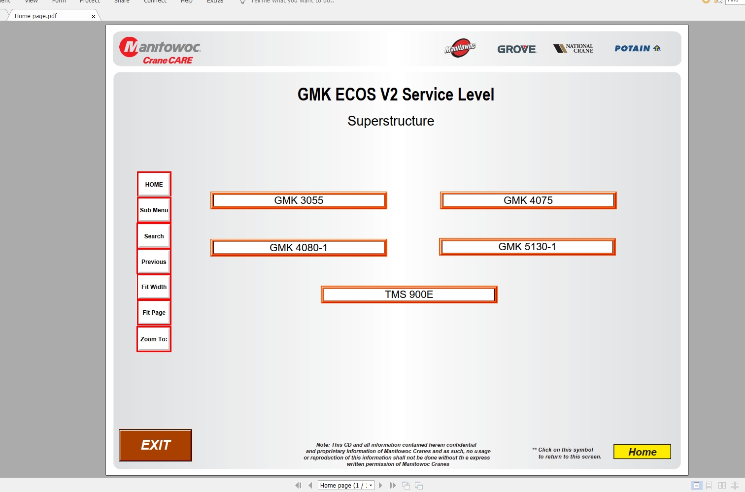 Manitowoc Crane Care Full ECOS V1 V2 V4 Viewer DVD