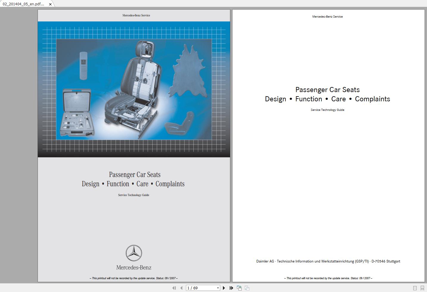 Mercedes GLC Class Model Series 253 2013-2019 Sevice Training