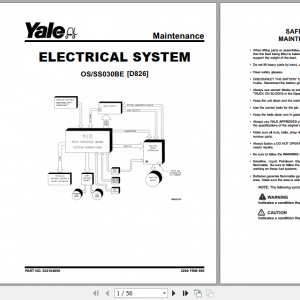 Yale Class 2 Electric Motor Narrow Aisle Trucks C295 (NDR030DC NR035DC NR040DC) Service Manual