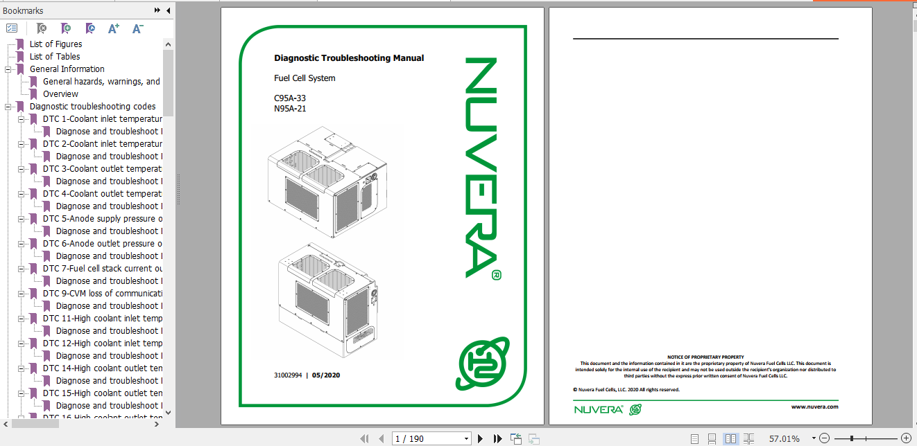 Yale Class 2 Fuel Cell System A2D2 (N95A-21) Diagnostic Troubleshooting ...