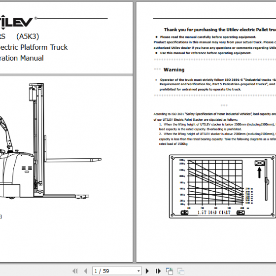Yale Class 3 Electric Motor Hand Trucks A5K4 (UT20WE) Operating Manual