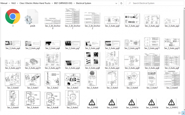 Yale Class 3 Electric Motor Hand Trucks B821 (MRW020-030) Service Manual