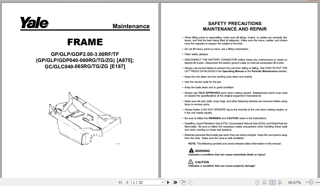 Yale Class 4 Internal Combustion Engine Trucks E187 (GCGLC060-065ZG ...