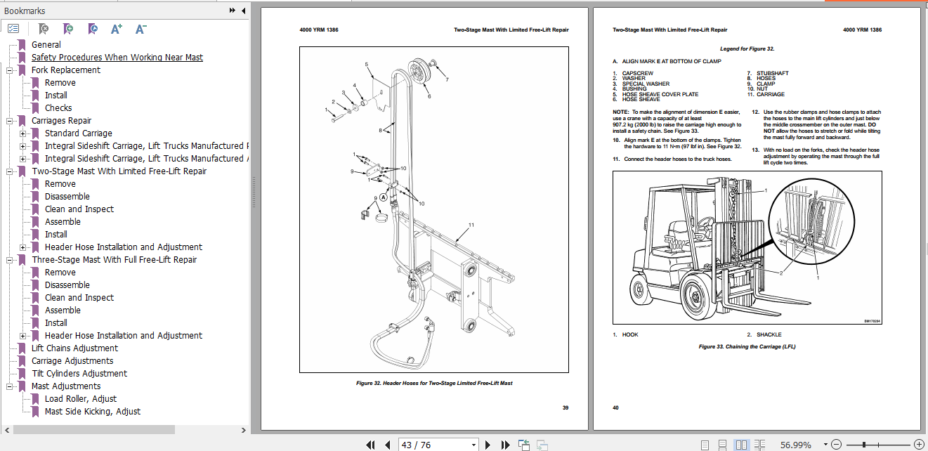 Yale Electric Motor Rider Trucks G807 (ERP030VT ERP035VT ERP040VT ...