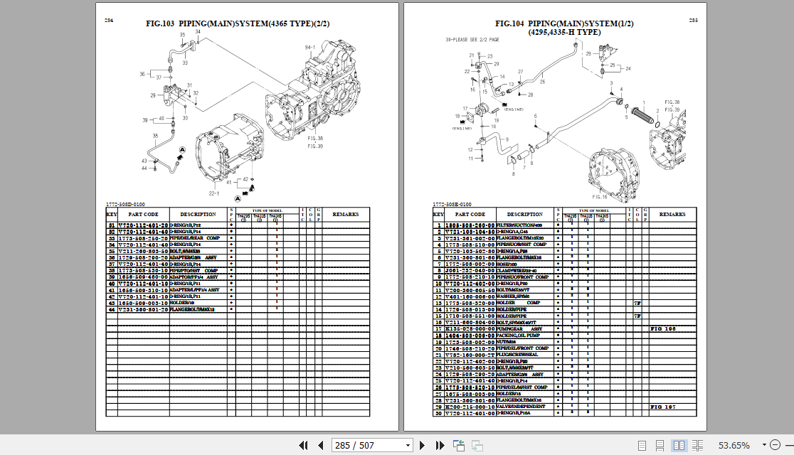 Iseki Tractor TH4295 TH4335 TH4365 Parts Manual_1772-097-110-0B