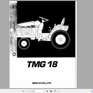 Iseki Tractor TS1910-2220 & 3110-3510-4510 Operator Manual