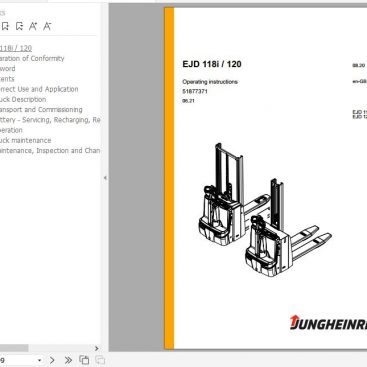 Jungheinrich Electric Stacker Truck EJC M10 M13 (ZT) M13b Operating Instructions 10-2019 EN ...