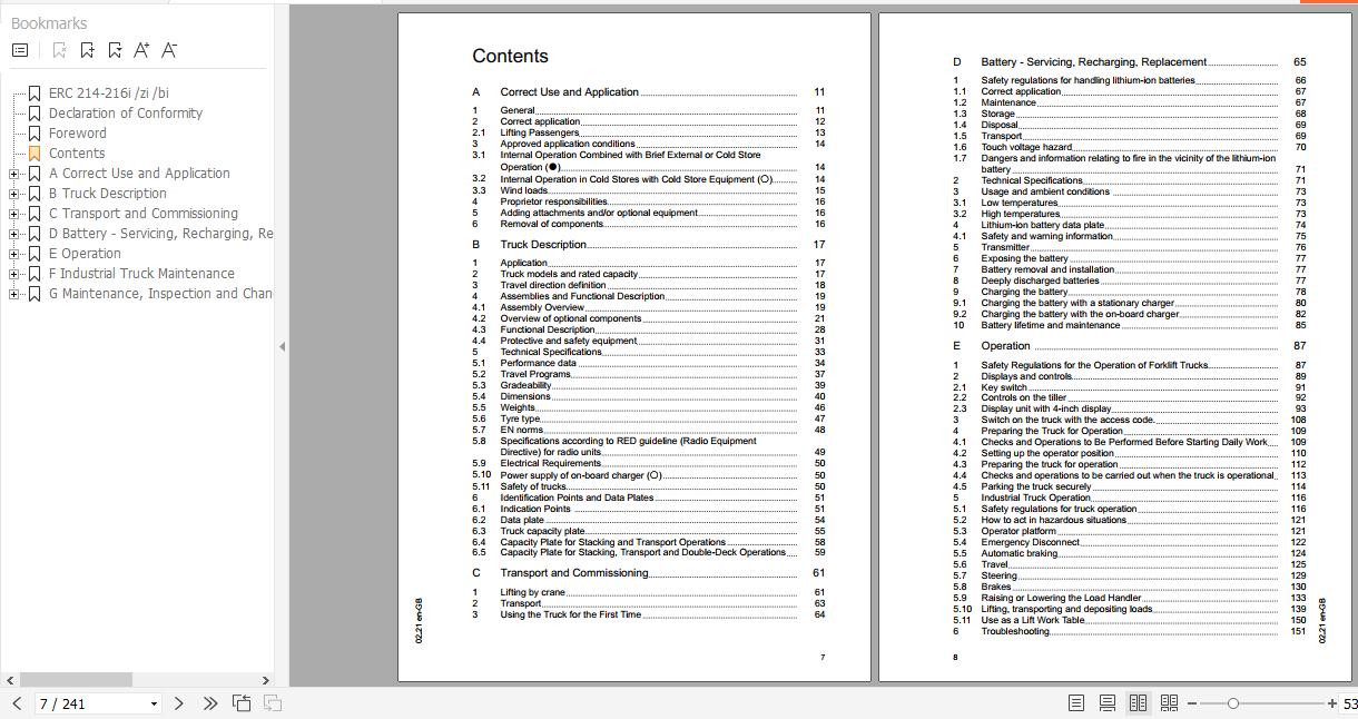 Jungheinrich Pallet Stacker ERC 214-216i zi bi Operating Instructions ...