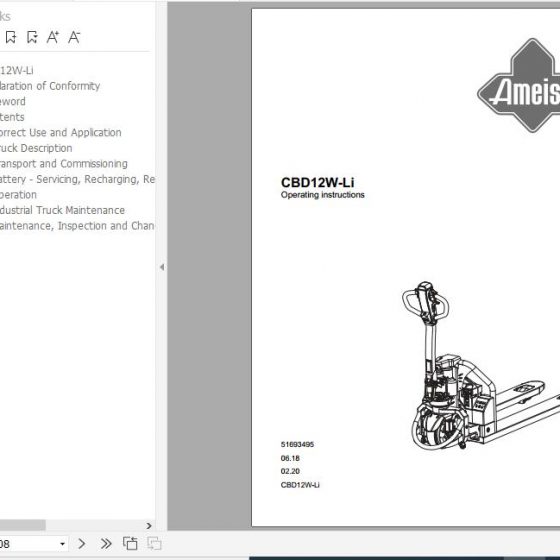 Jungheinrich Pallet Truck AMX I15-AMX I15ep Operating Instructions 06 ...