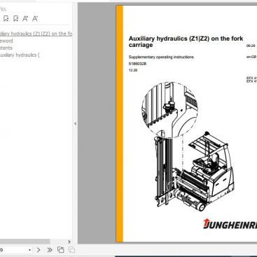 Jungheinrich Turret Truck EFX 410-412 Operating Instructions 02-2021 EN ...