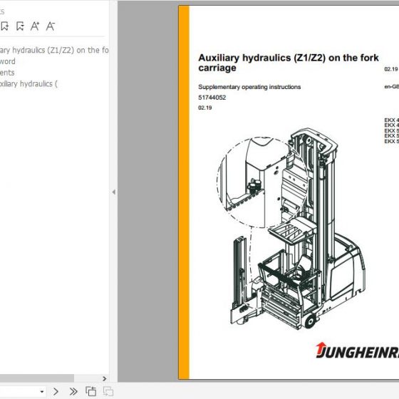 Jungheinrich Turret Truck EFX 410-412 Operating Instructions 02-2021 EN ...