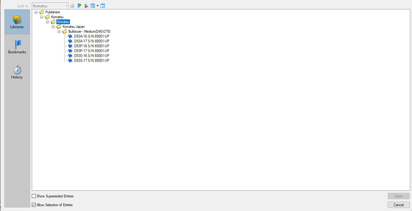 Komatsu Bulldozer Japan D53A-16 D53S-17 Spare Parts Catalog