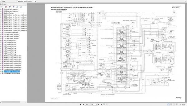 Komatsu Hydraulic Excavator PC290LC-8, PC290NLC-8 K50001 & UP Shop Manual UEN00001-01