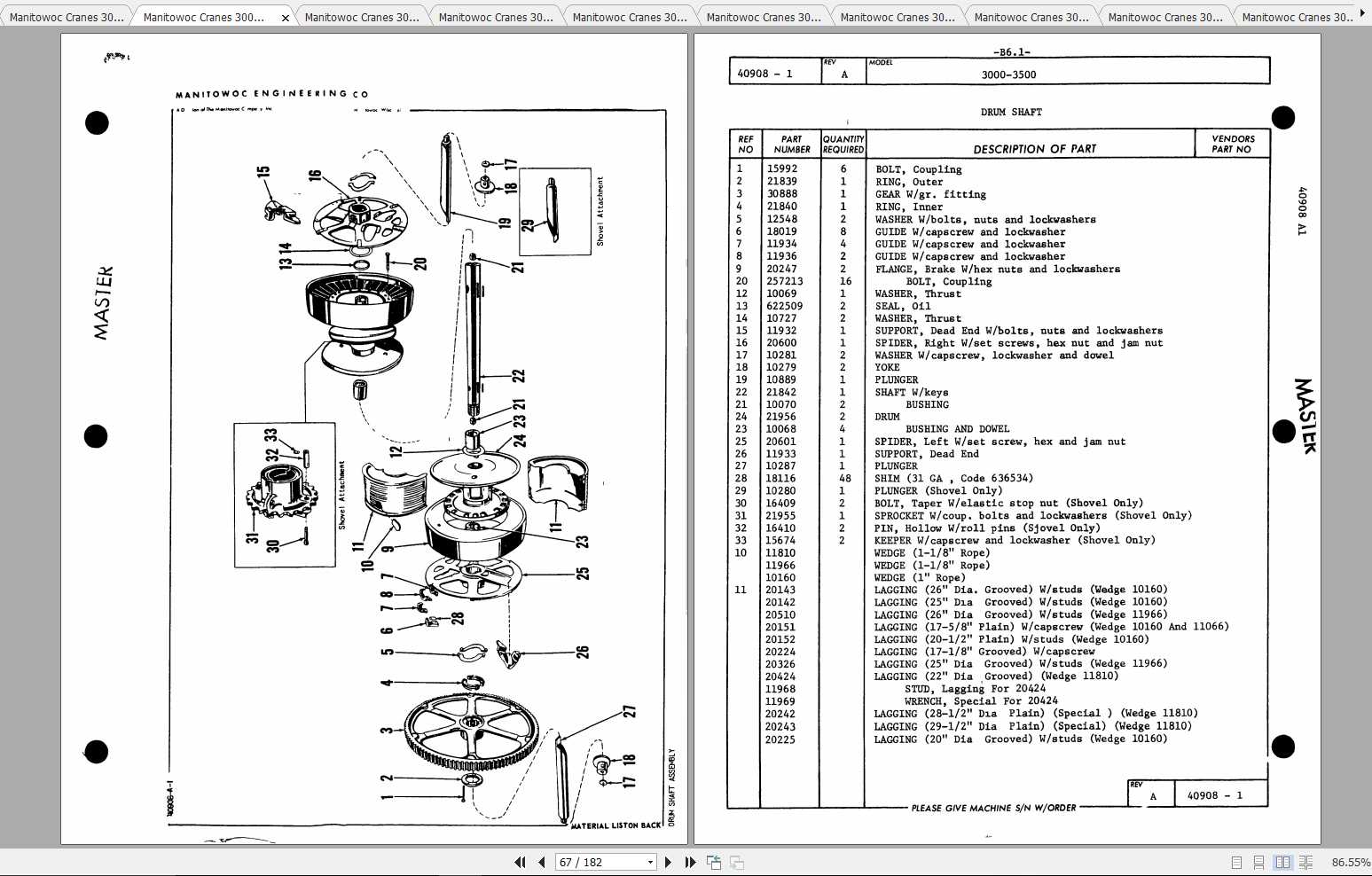 Manitowoc Cranes 3000 Spare Parts Manual PDF