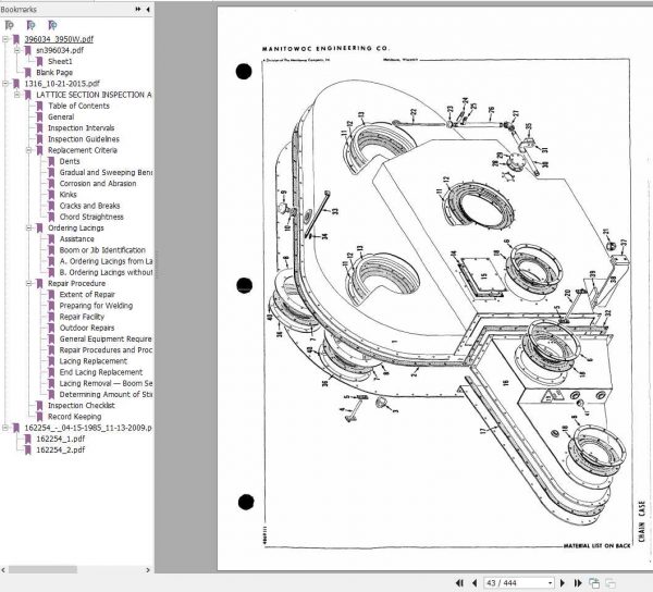 Manitowoc Cranes 3950W 396034 PM 11-14-2018 Spare Parts Manual PDF