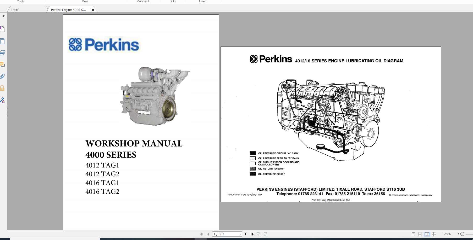 Perkins Engine 4000 Series Workshop Manual