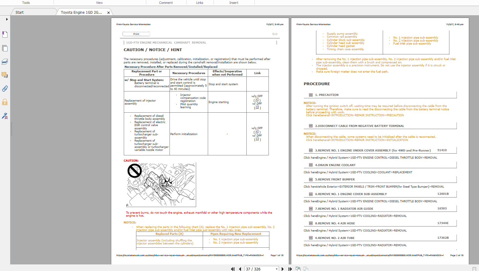 Toyota Engine 1GD 2GD Workshop Manual