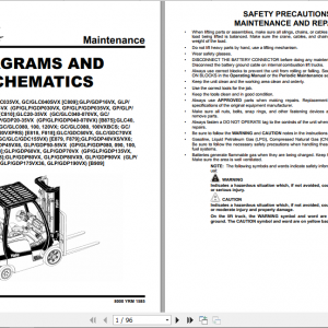 Yale Class 5 Internal Combustion Engine Trucks E878 (GLP60VX GDP70VX Europe) Service Manual