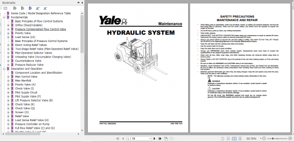Yale Class 5 Internal Combustion Engine Trucks F877 (GDP300EC GDP360EC) Service Manual