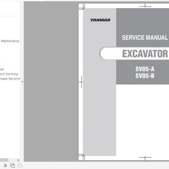 Yanmar Crawler Excavators SV05 Service Manuals EN PDF