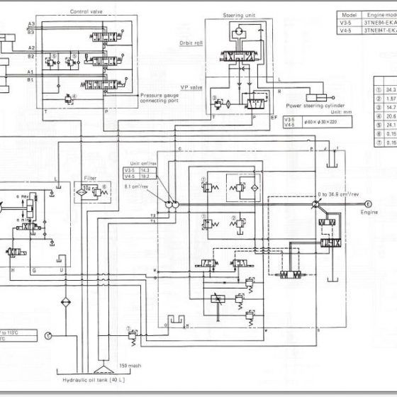 Yanmar Wheel Loader V1 Hydraulic Diagrams