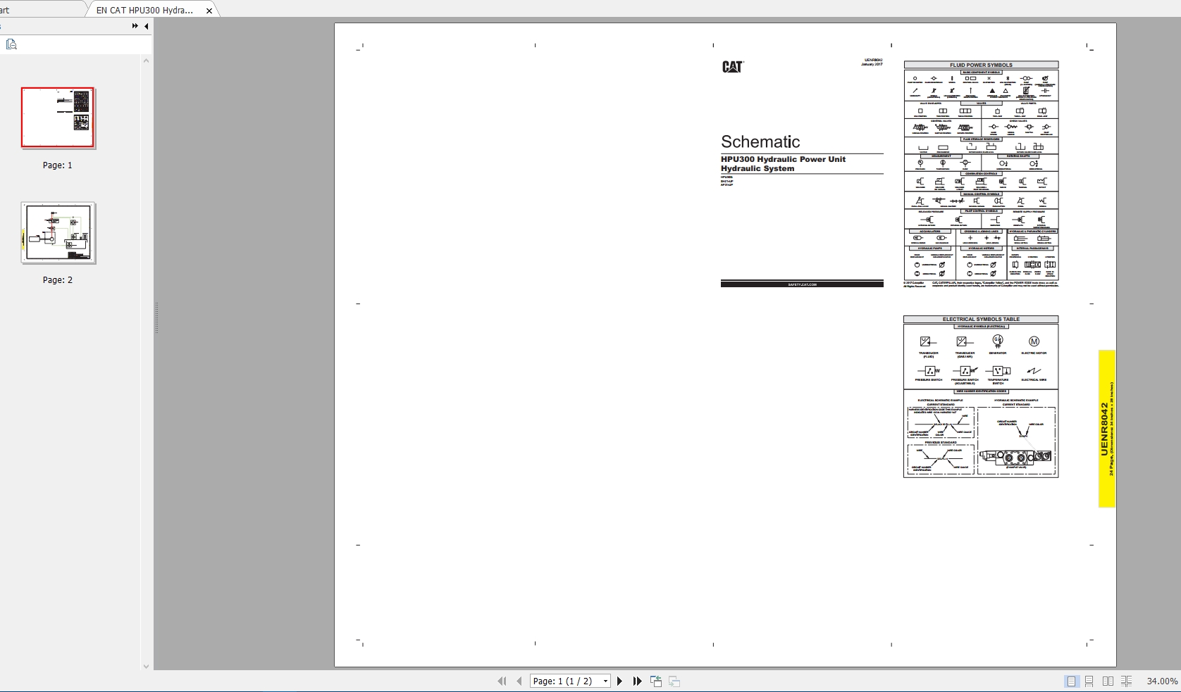 CAT Hydraulic Power Unit HPU300 Electric Schematics EN PDF