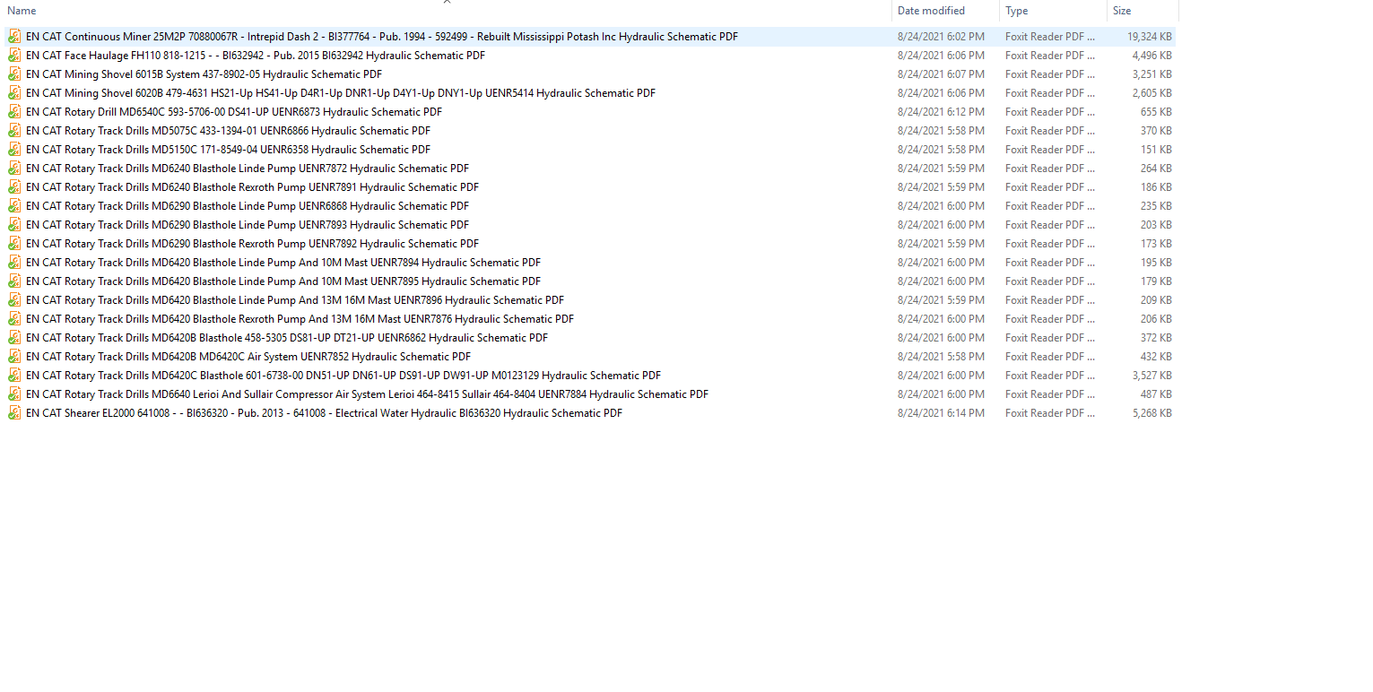 CAT Mining Products 485MB Collection Electric Hydraulic Schematics PDF DVD