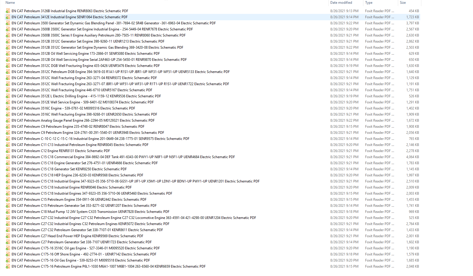 CAT Petroleum Products 147MB Full Models 12.2004 - 08.2021 Updated Electric Schematics EN PDF DVD
