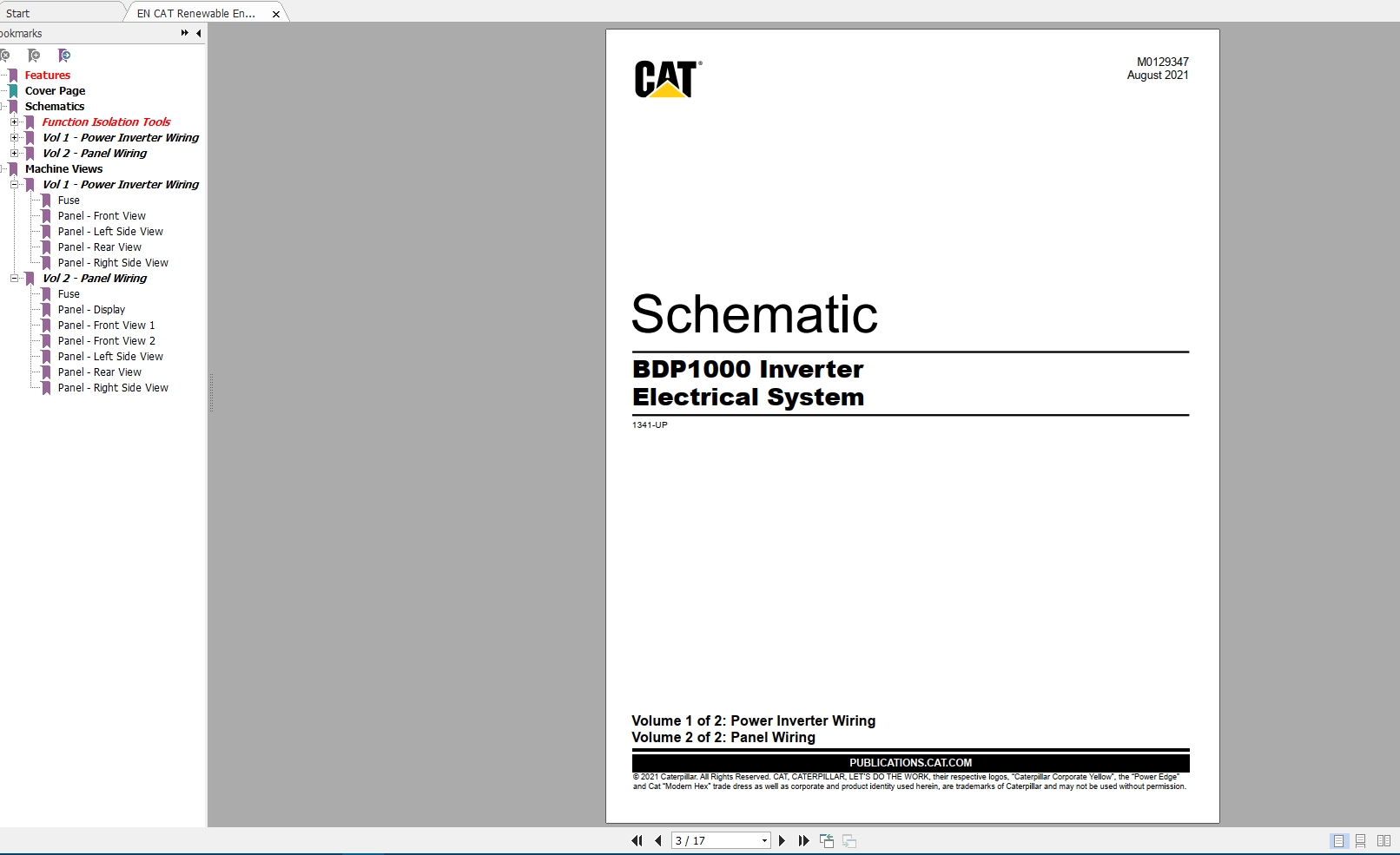 CAT Renewable Energy Collection Electric Schematics EN PDF DVD