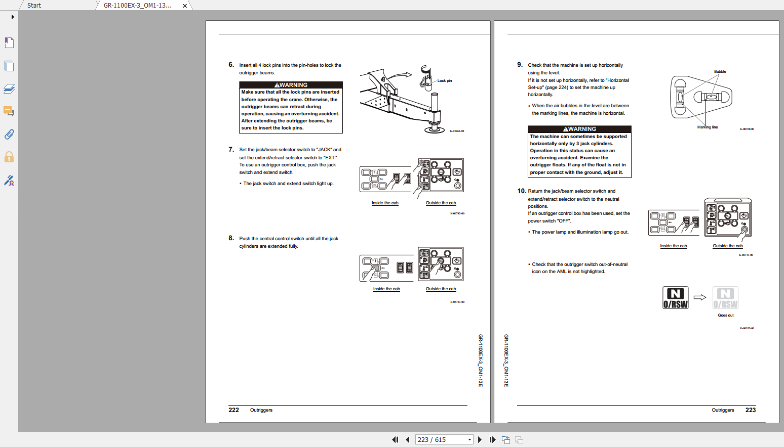 Tadano Rough Terrain Crane GR-1100EX-3 GR-1100E-3-00101 Operation ...
