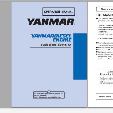 Yanmar Diesel Engine 1GM 2GM 3GMD 3HM Operation Manual
