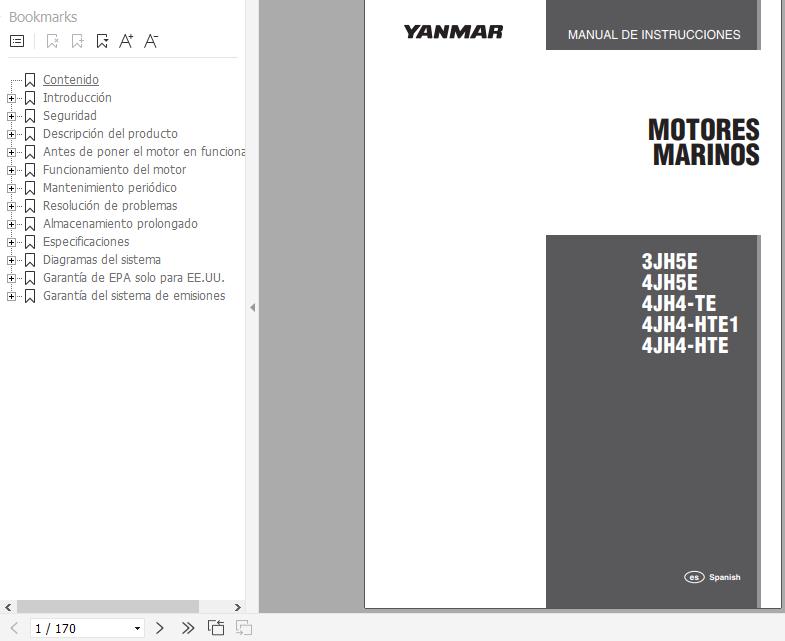 Yanmar Marine Engines 3JH-4JH4 Instruction Manual ES OAJHM-S00202